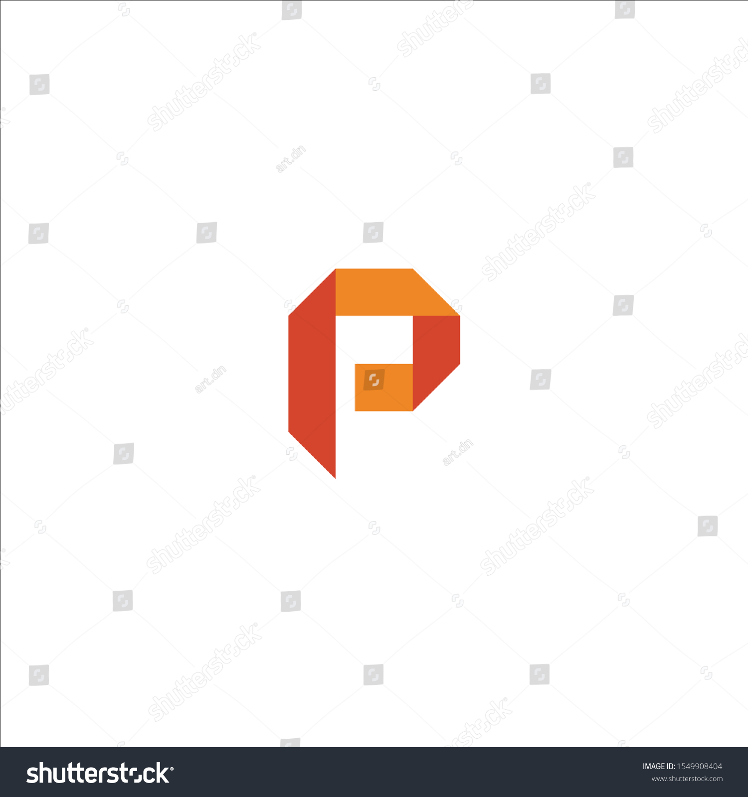 Logo Template Letter P Simple Stock Vector (Royalty Free) 1549908404 ...