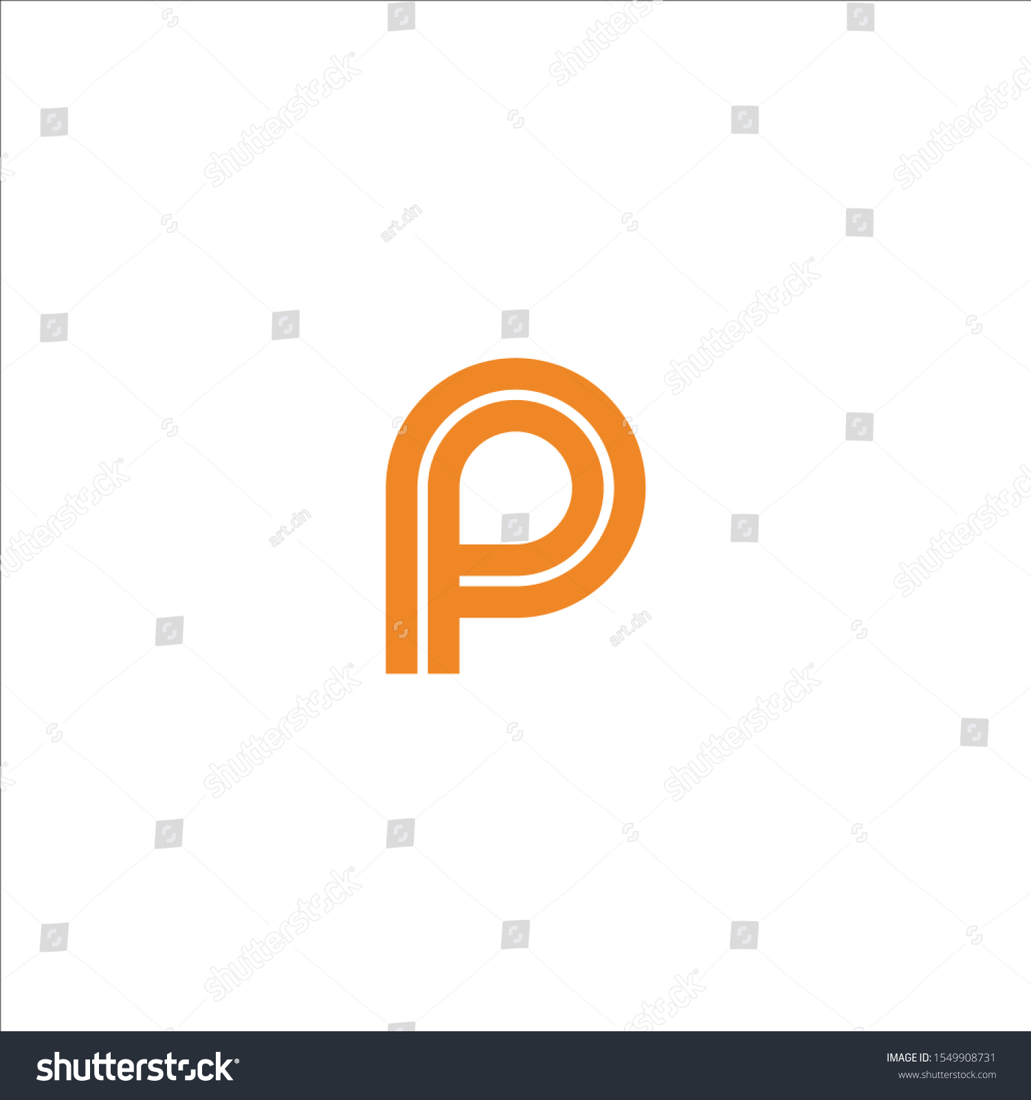 Logo Template Letter P Simple Stock Vector (Royalty Free) 1549908731 ...