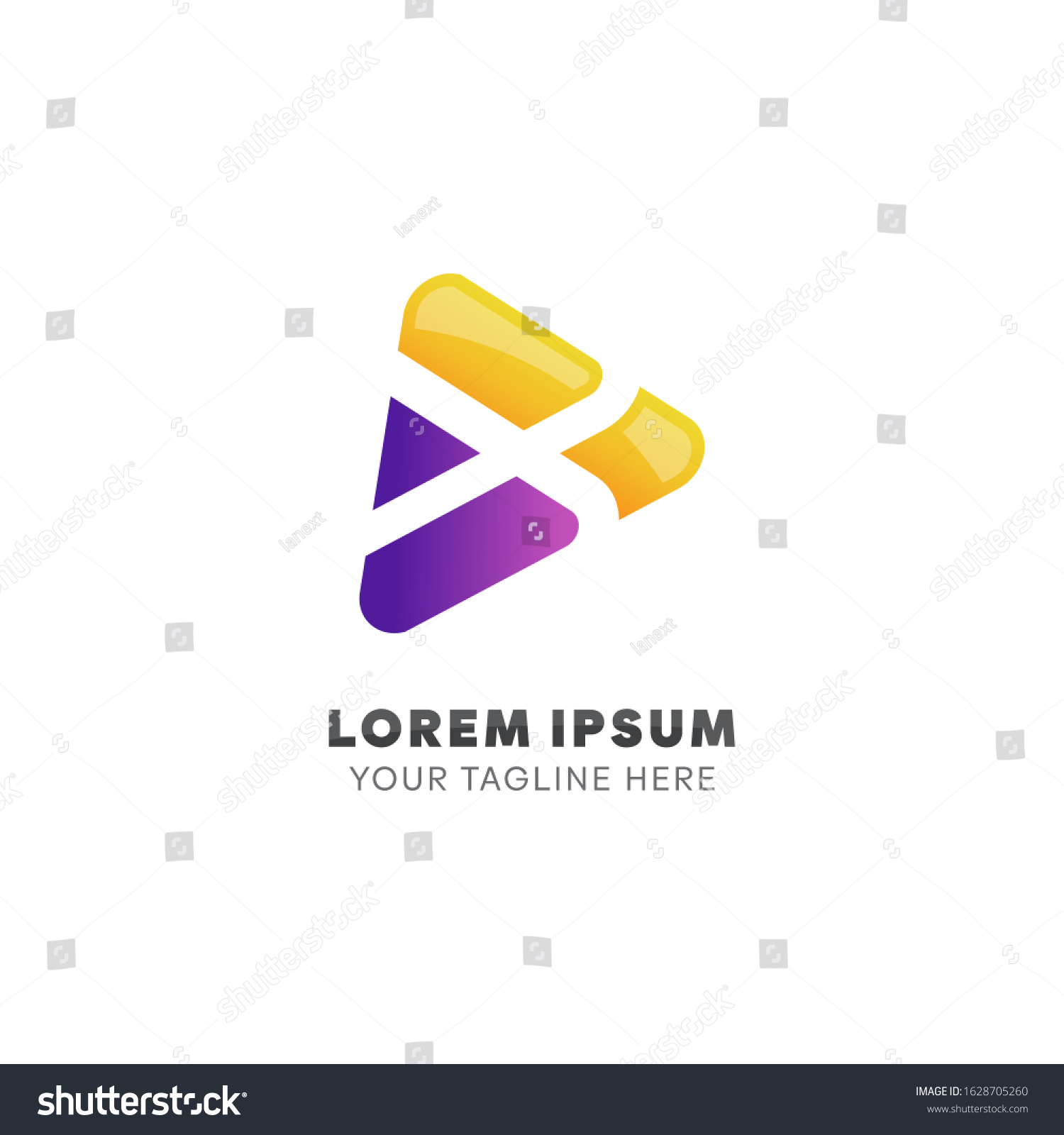 Logo Template Play Logo Concept Stock Vector (Royalty Free) 1628705260 ...