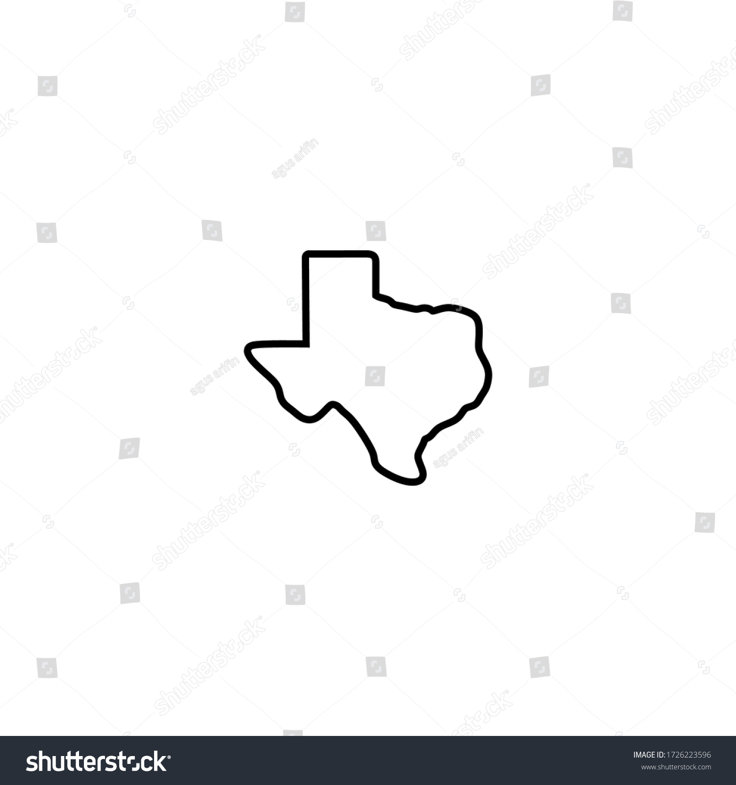 Logo Texas Simple Free Vector Stock Vector (Royalty Free) 1726223596