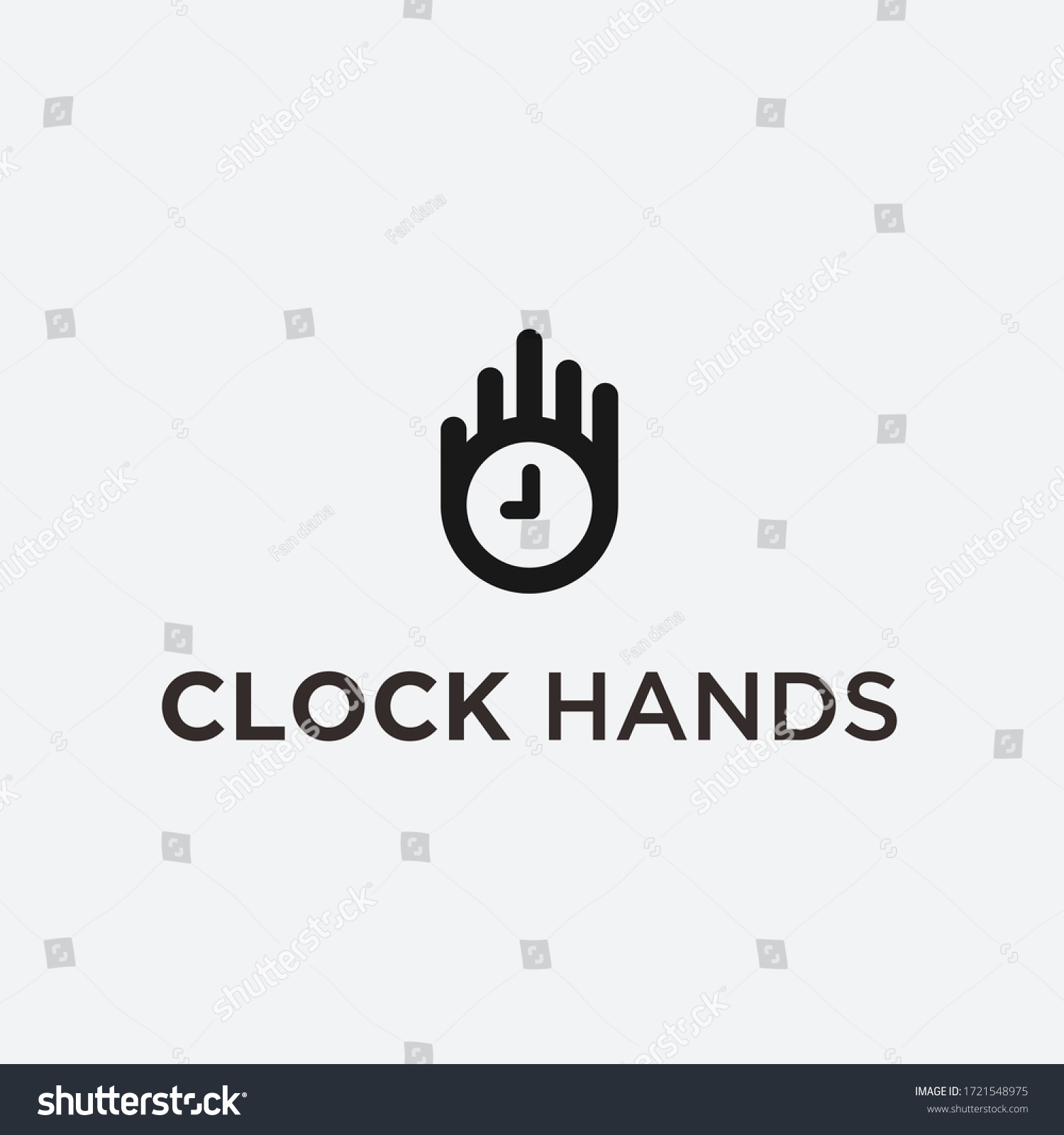 Logo Time Hand Clock Logo Stock Vector (Royalty Free) 1721548975 ...