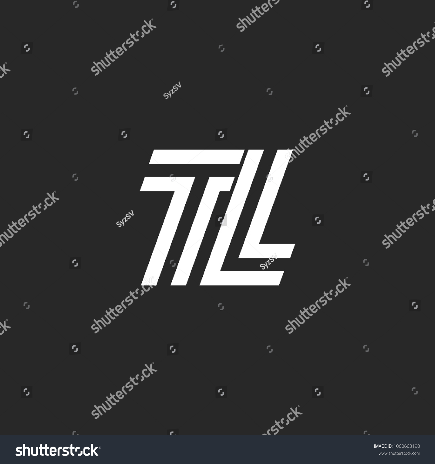 Logo Tl Monogram Letter Logo Black Stock Vector (Royalty Free ...