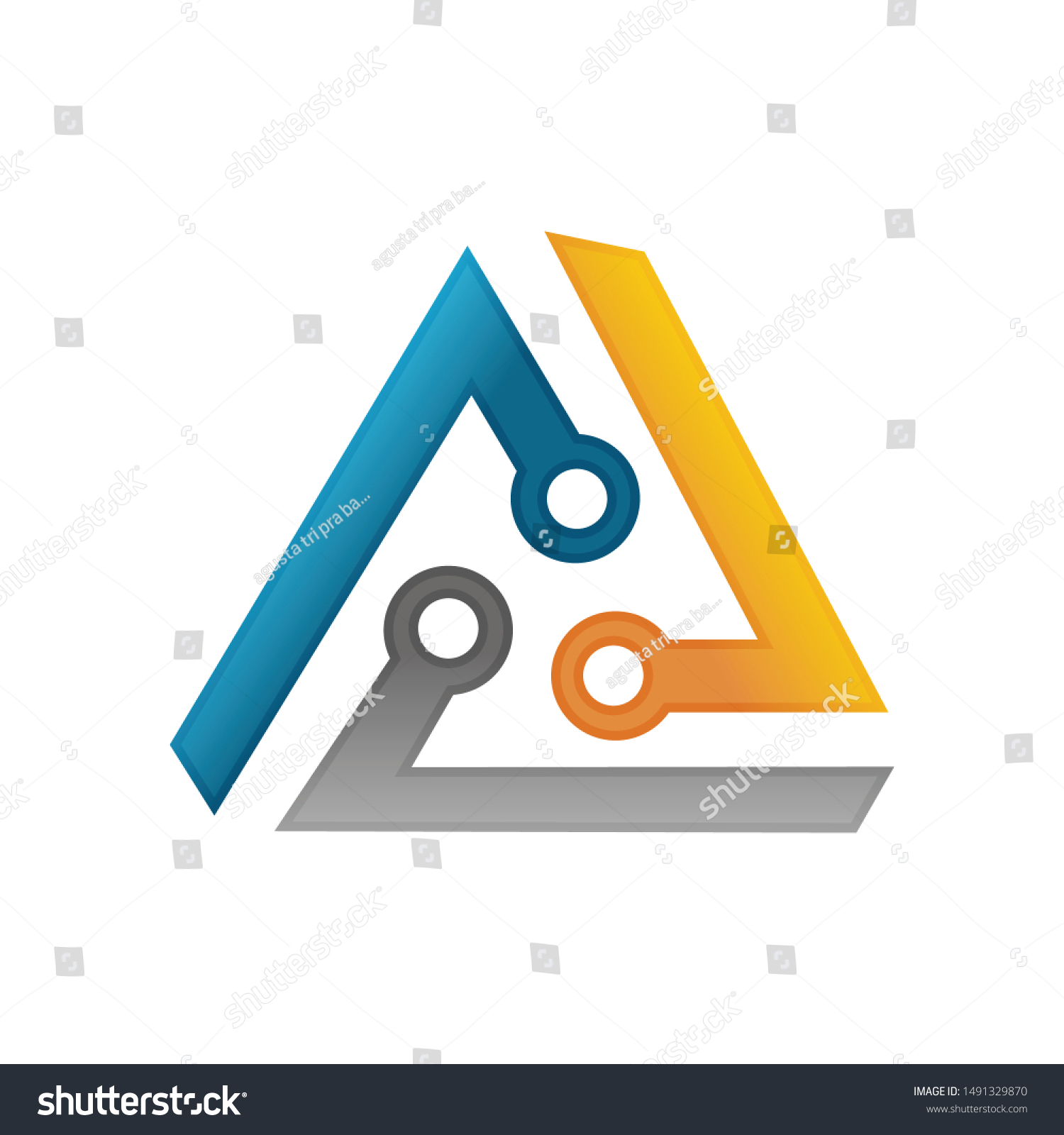 Logo Triangel Technology Digital Vector Stock Vector (Royalty Free ...