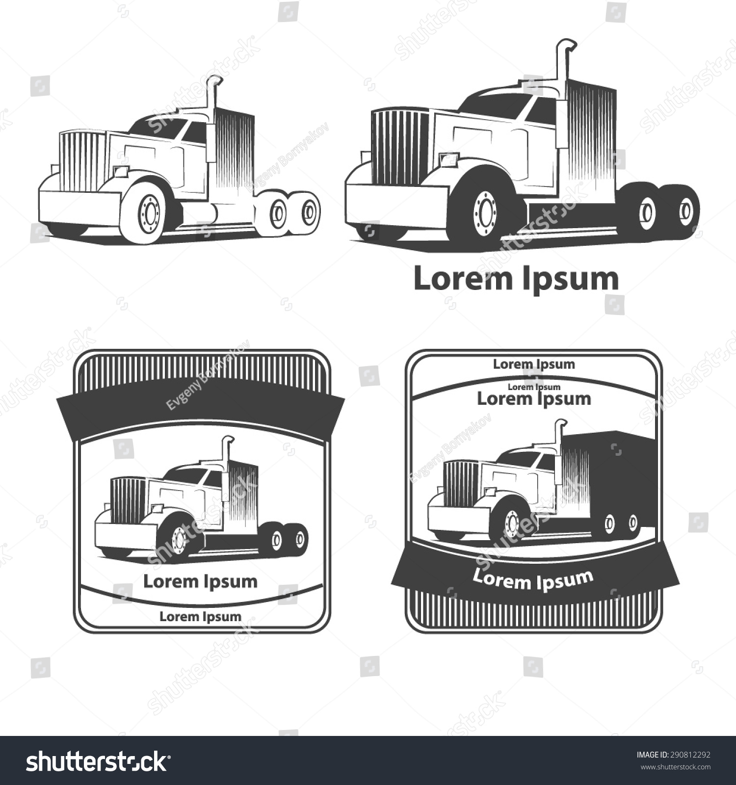 Logo Truck Simple Vector Illustration Stock Vector (Royalty Free ...
