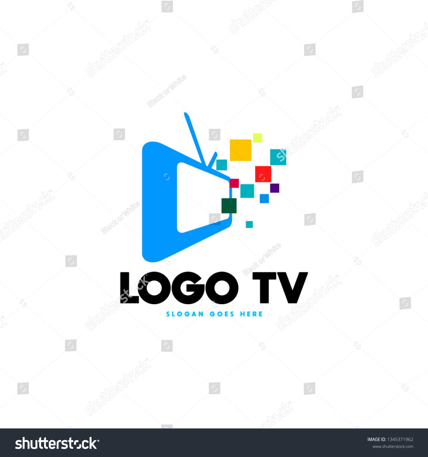Logo Tv Design Stock Vector (Royalty Free) 1345371962 | Shutterstock