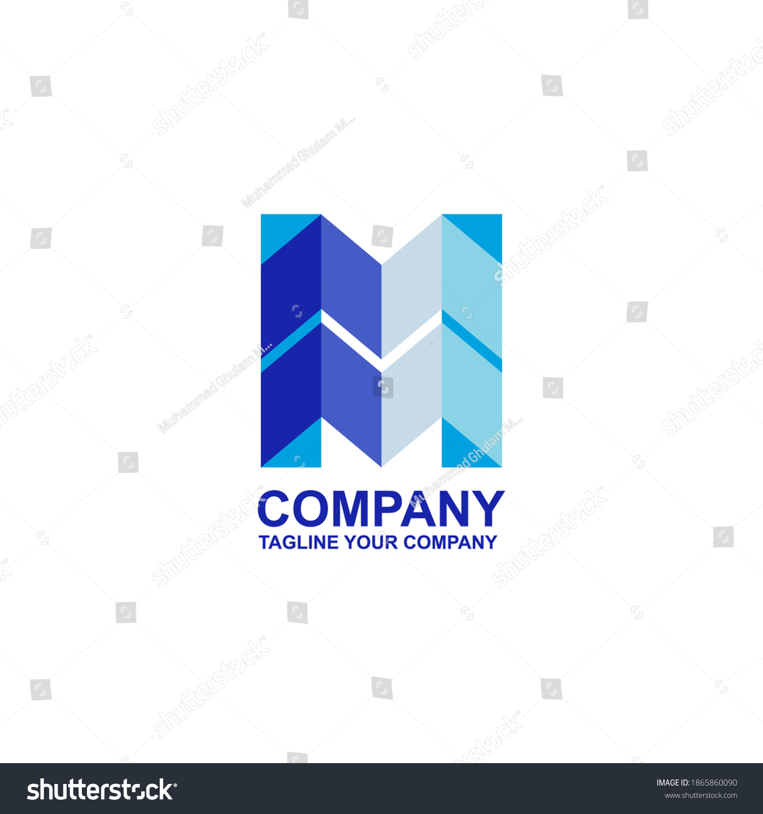 Logo Type M Corporate Set Stock Vector (Royalty Free) 1865860090 ...