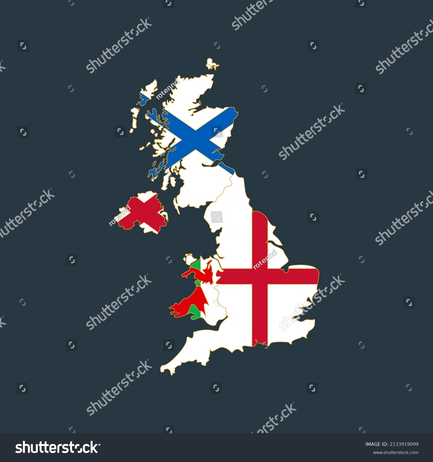Logo United Kingdom Map Vector Stock Vector (Royalty Free) 2133919099 ...