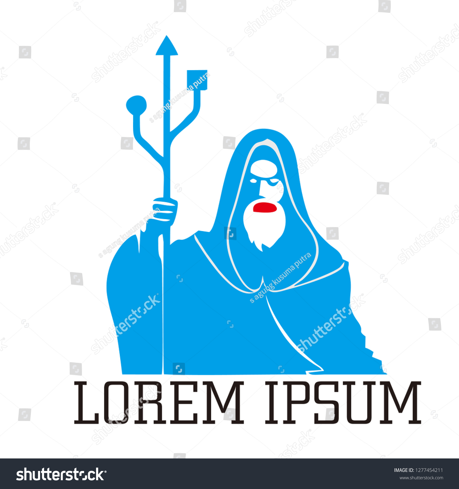 Logo Universal Serial Bus King Stock Vector (Royalty Free) 1277454211
