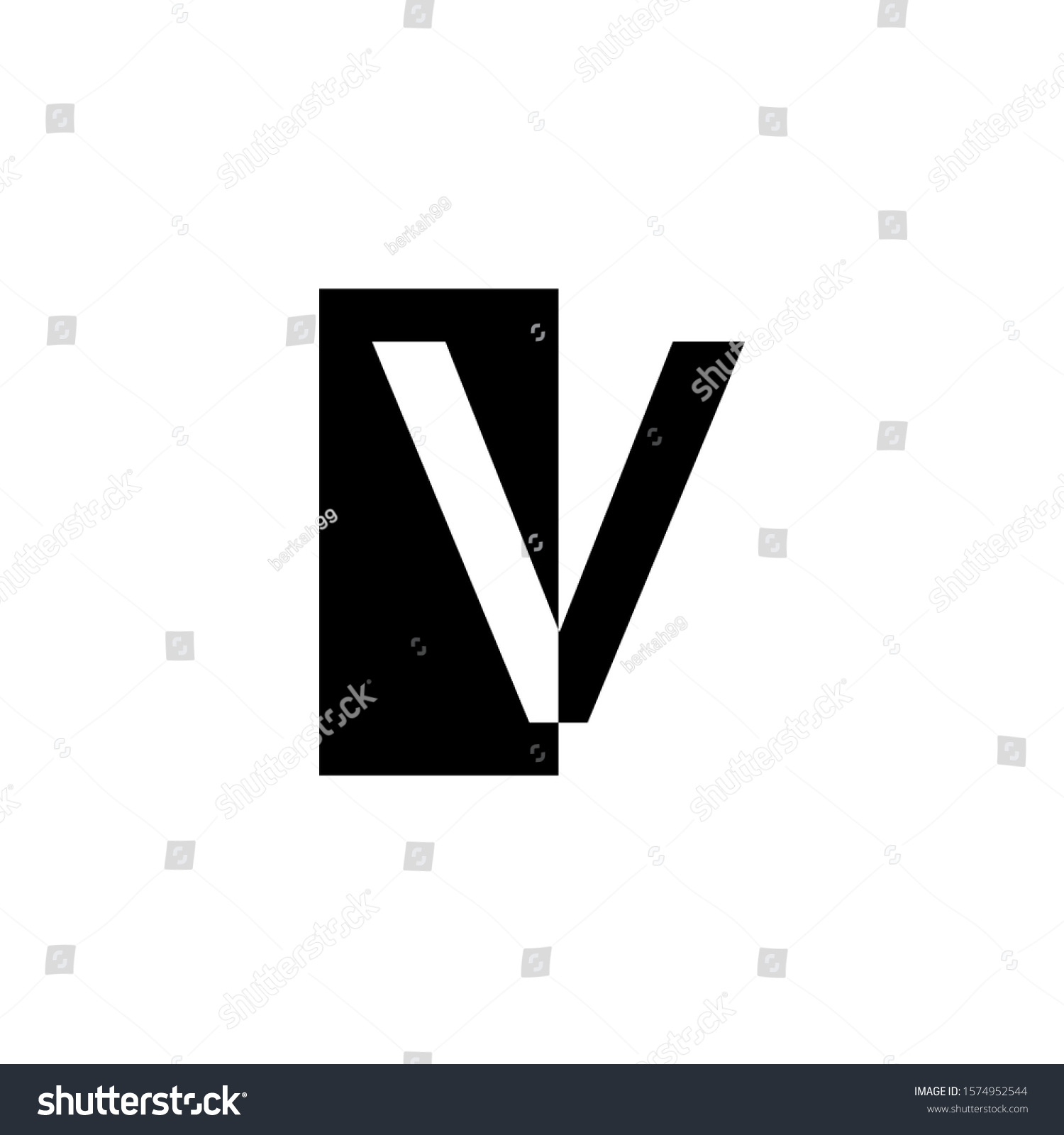 Logo V Simple Modern Font Vector 库存矢量图（免版税）1574952544 | Shutterstock