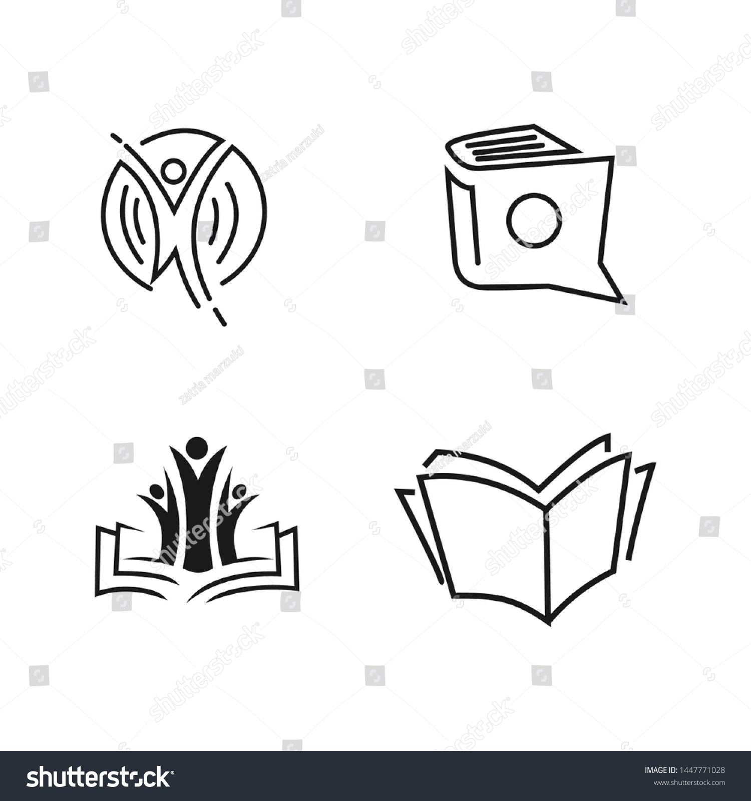 Vektor Stok Logo Vector Belajar Pendidikan Sekolah (Tanpa Royalti ...