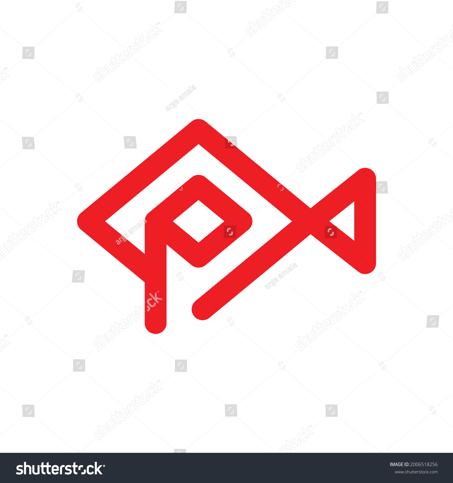 Logo Vector Eps Letter P Fish Stock Vector (Royalty Free) 2006518256 ...