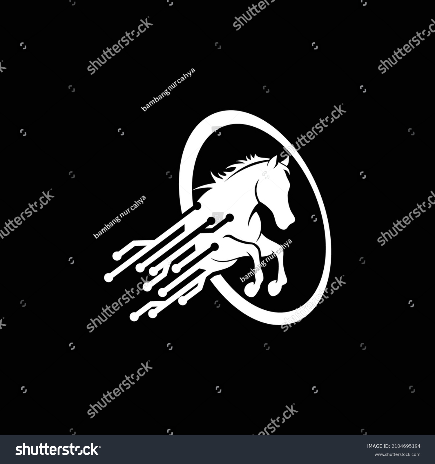 Logo Vector Horse Digital Stock Vector (Royalty Free) 2104695194 ...