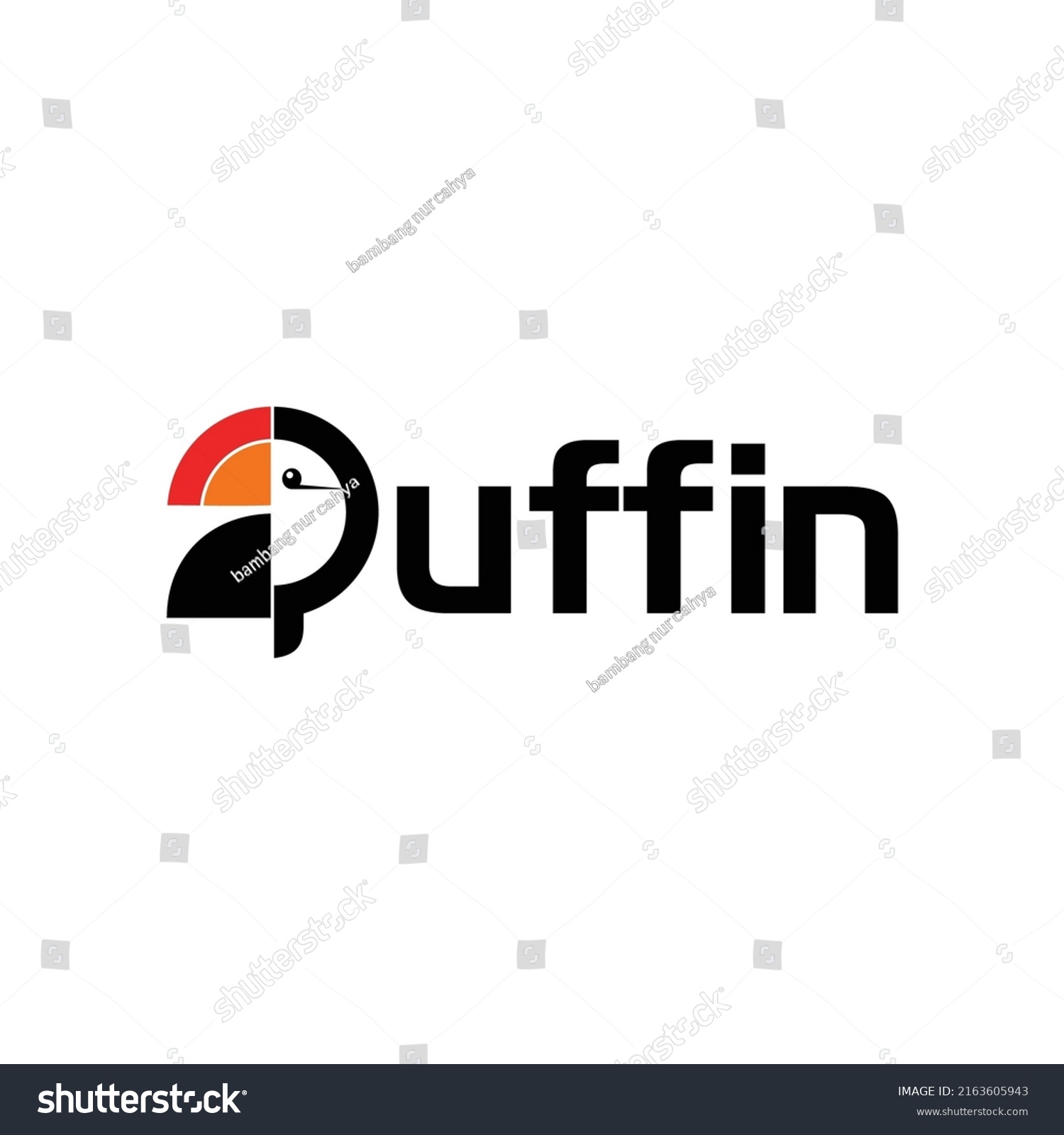 Logo Vector Puffin Eps Stock Vector (Royalty Free) 2163605943 ...