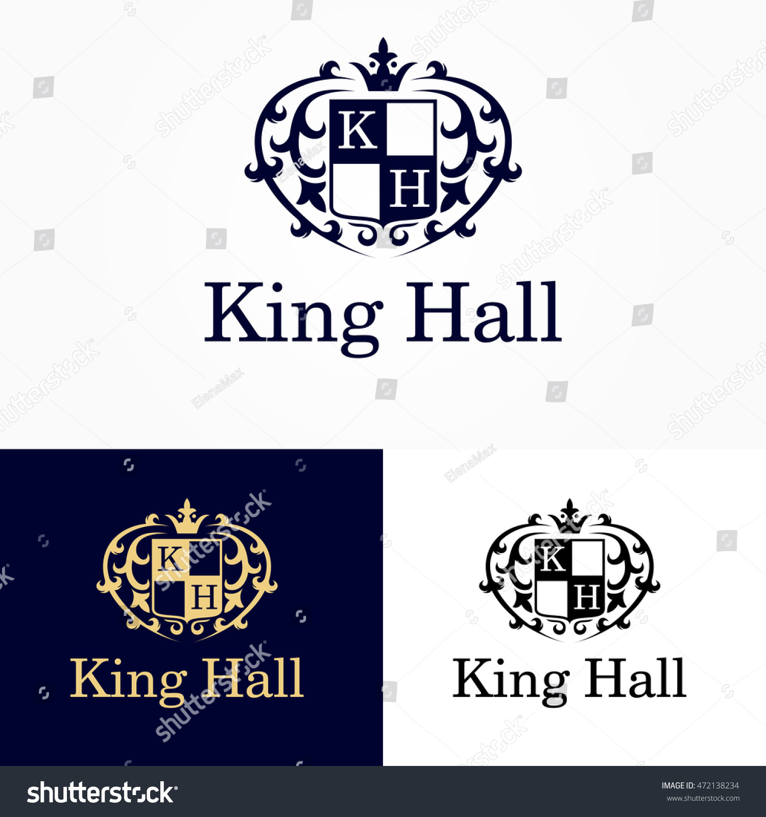 Logo Vector Heraldry Shield Hall Stock Vector (Royalty Free) 472138234 ...