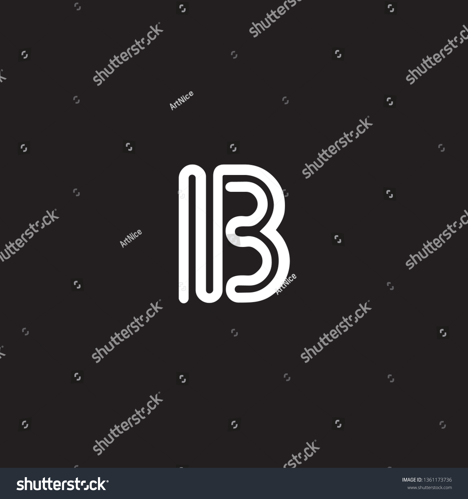Logo Vector Initial B Modern Outline Stock Vector (Royalty Free ...