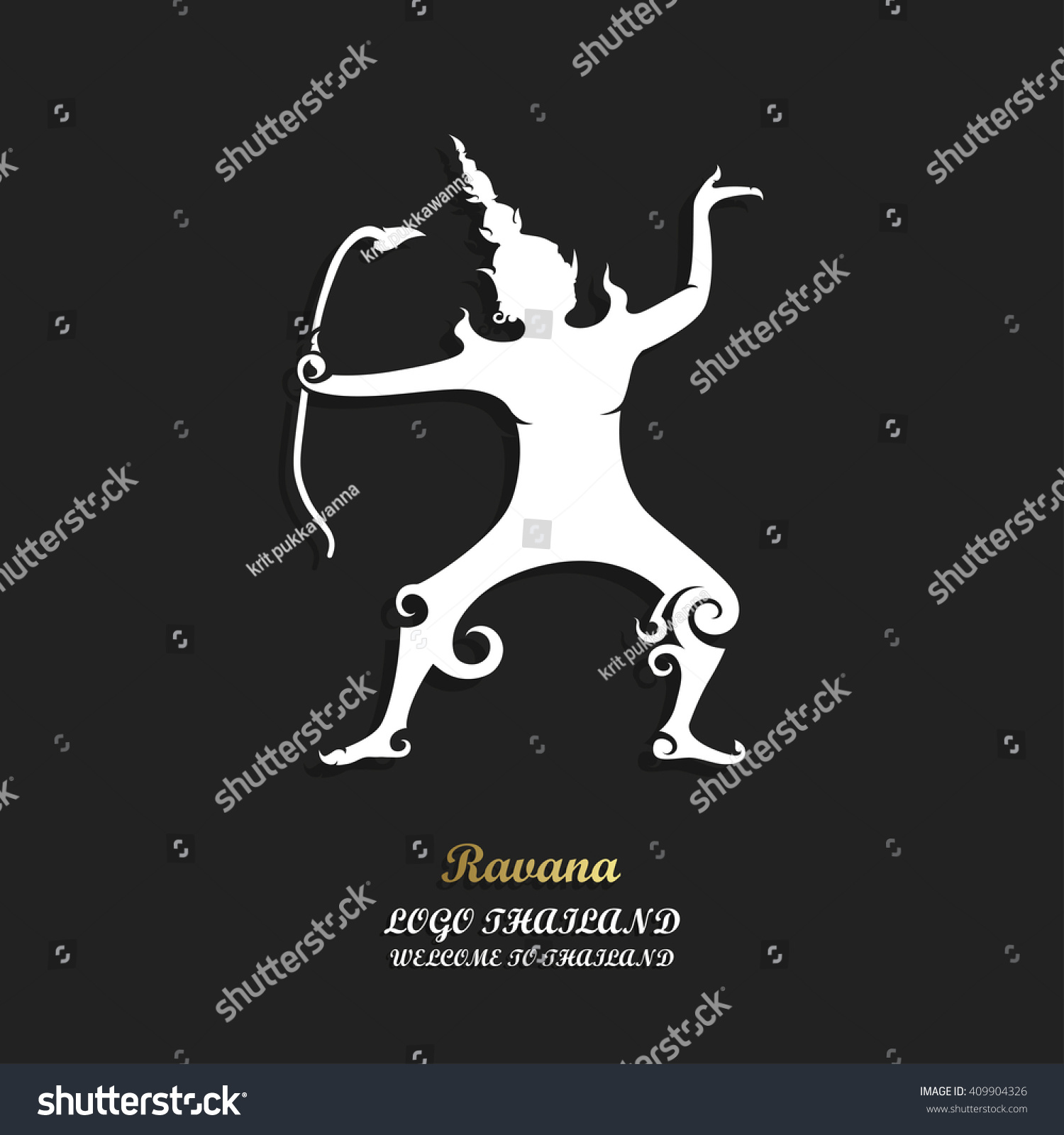 Logo Vector Ravana Thailand Stock Vector (Royalty Free) 409904326