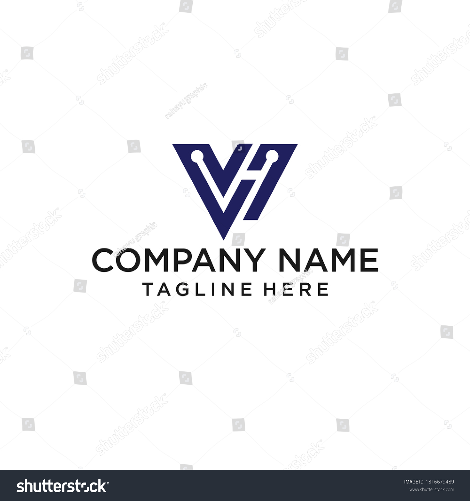 Logo Vh Icon Vector Symbol Stock Vector (Royalty Free) 1816679489