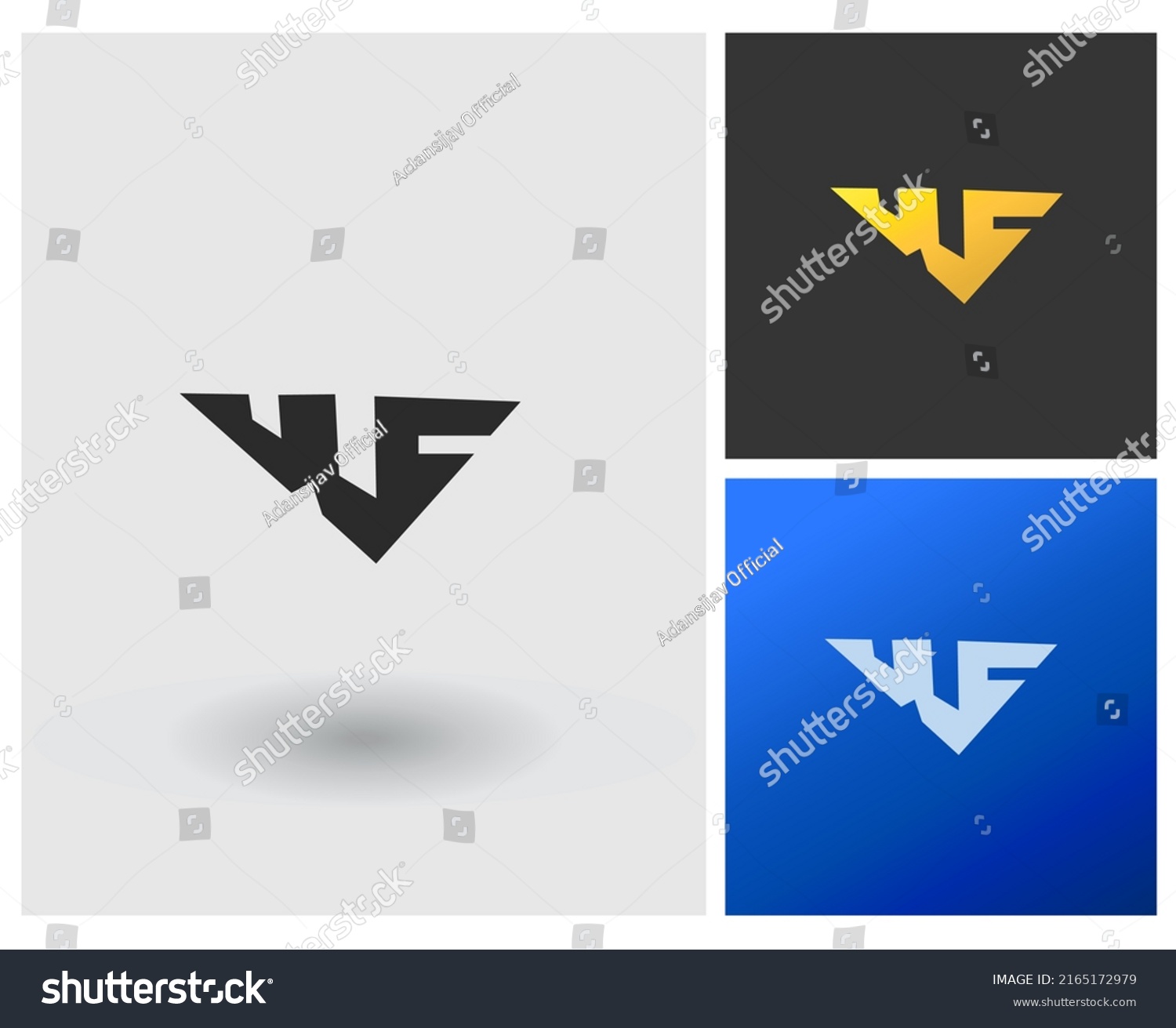 Logo Wf Letter Shape Monogram Idea Stock Vector (Royalty Free ...