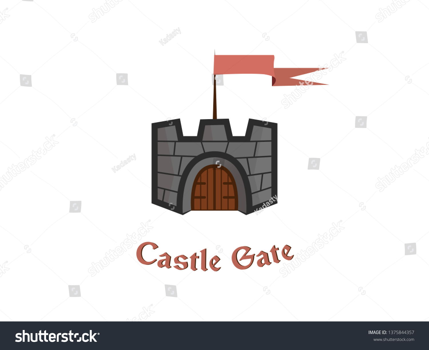 Logo Castle Gates Stock Vector (Royalty Free) 1375844357 | Shutterstock