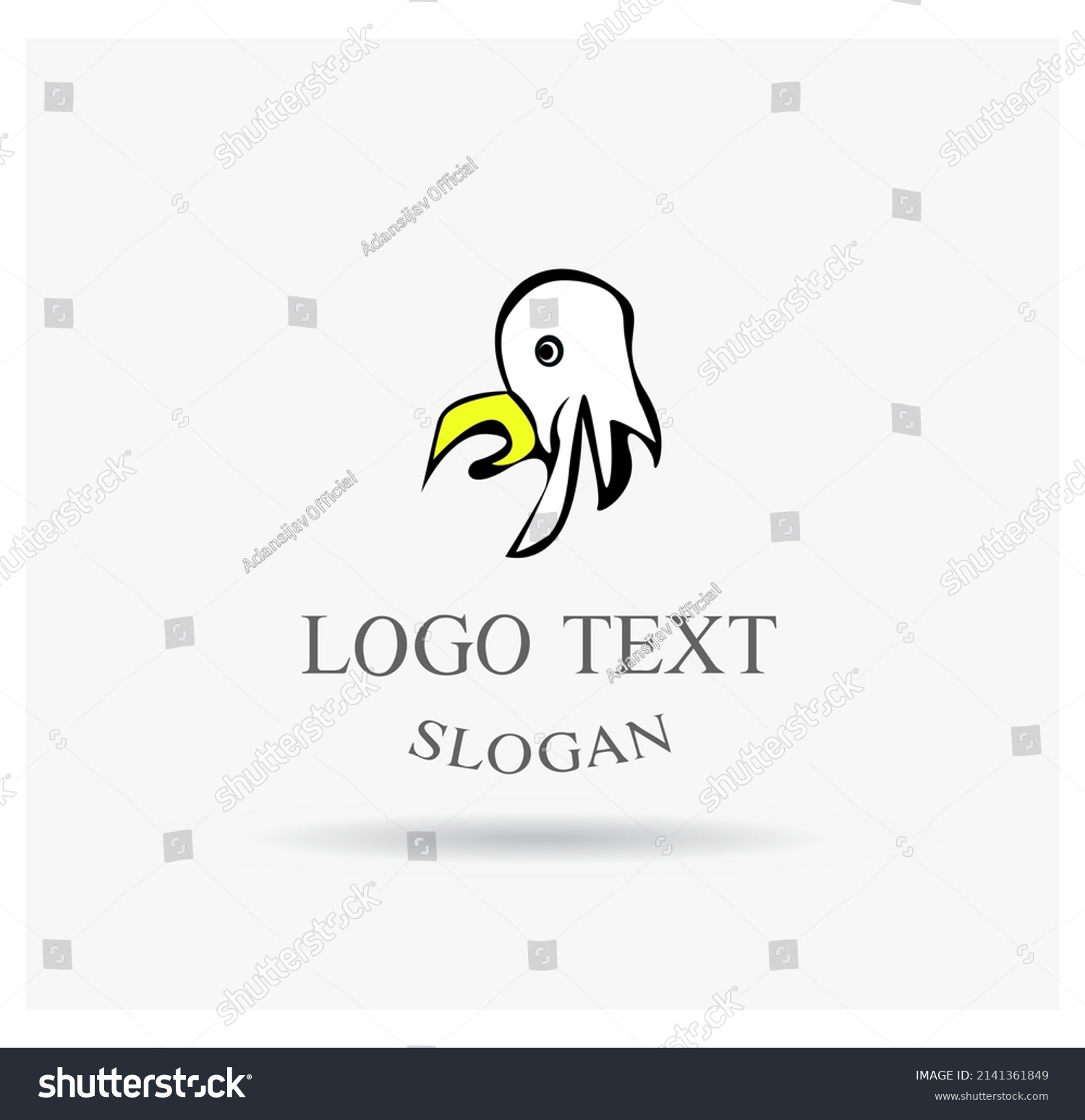 Logo Chicken Head Shape Stock Vector (Royalty Free) 2141361849 ...