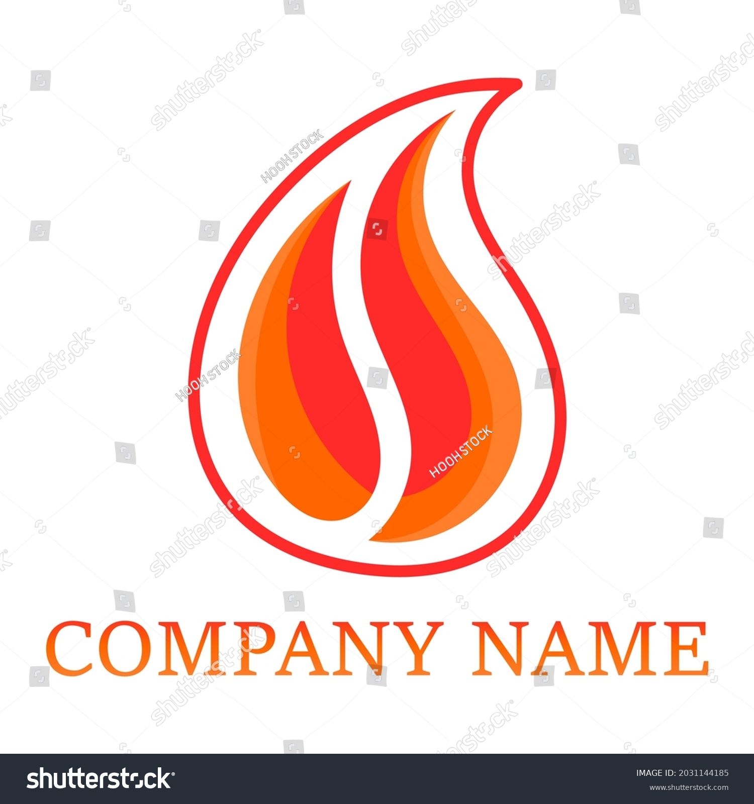 Logo Hot Fire Element Design Stock Vector (Royalty Free) 2031144185 ...