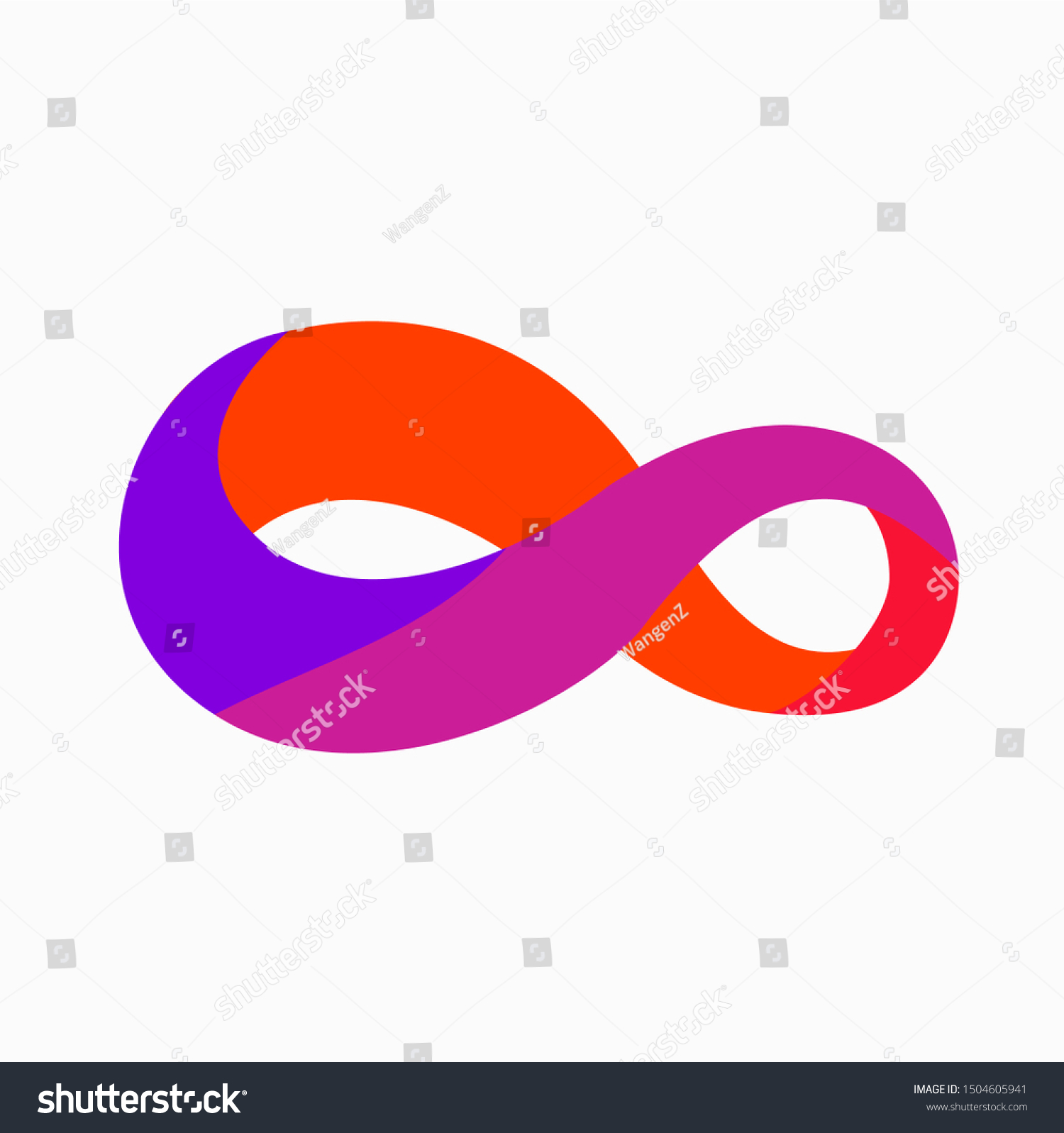 Logo Two Integrated Circles Stock Vector (Royalty Free) 1504605941