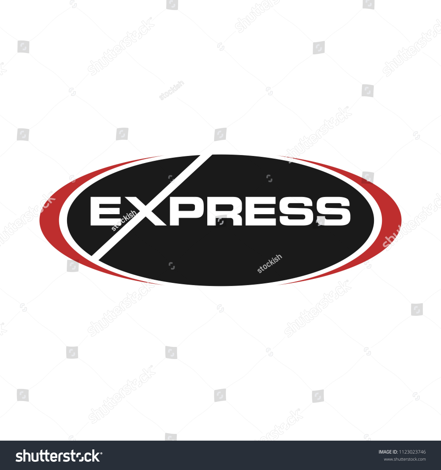 Logotype Express Text Vector Logo Stock Vector (Royalty Free) 1123023746