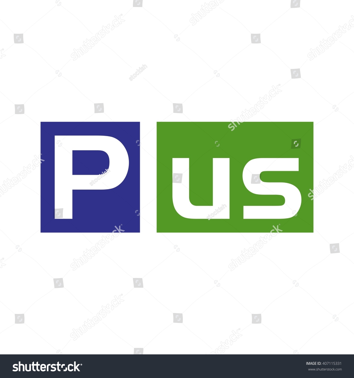 Logotype Plus Word Logo Vector Stock Vector (Royalty Free) 407115331 ...