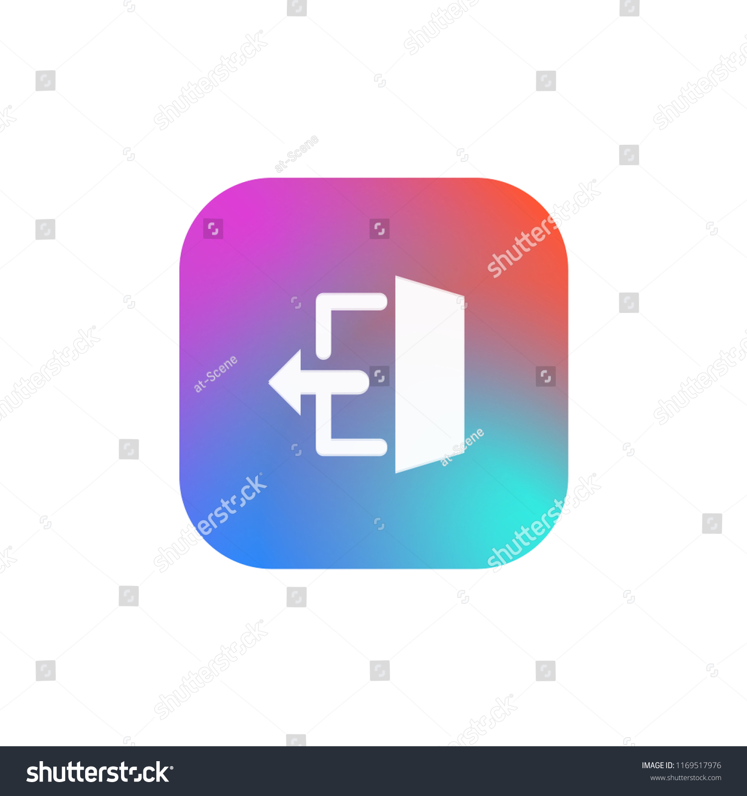 Logout App Icon Stock Vector (Royalty Free) 1169517976