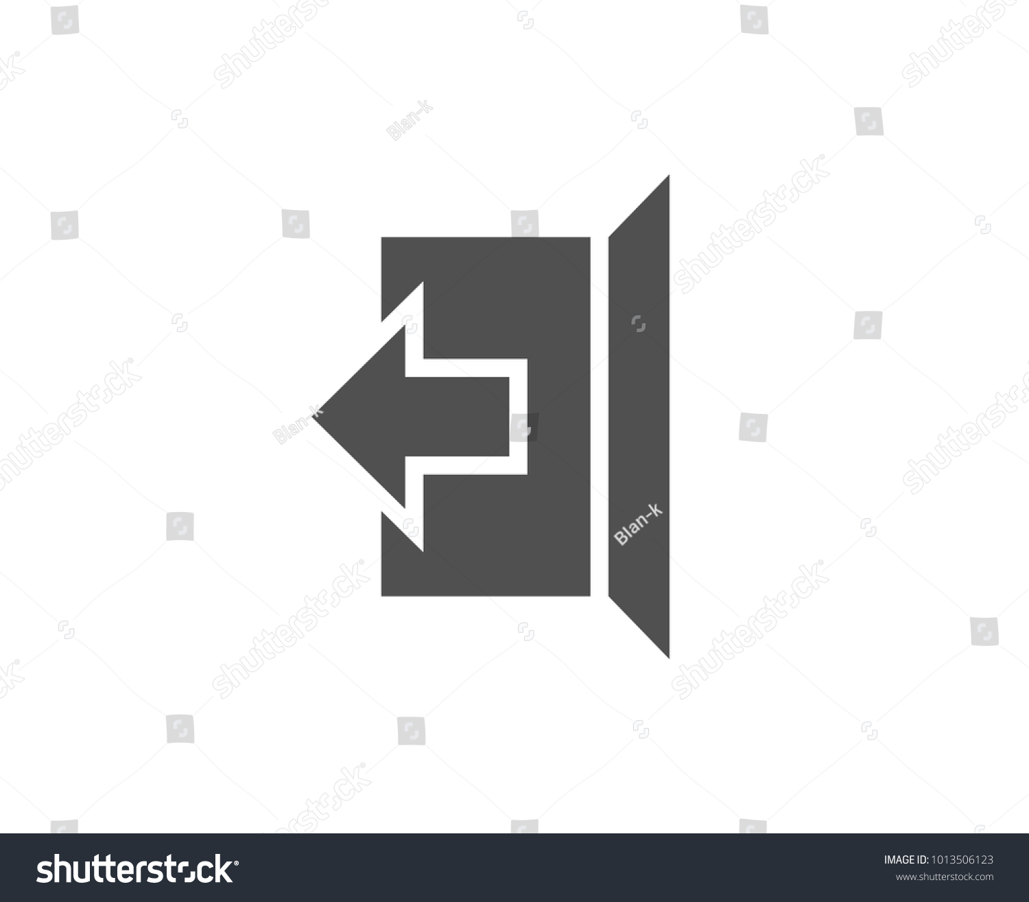 Logout Arrow Simple Icon Sign Out Stock Vector (Royalty Free ...