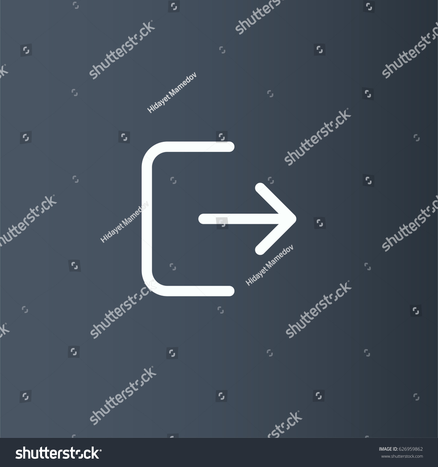 Logout Icon Exit Vector Stock Vector (Royalty Free) 626959862 ...