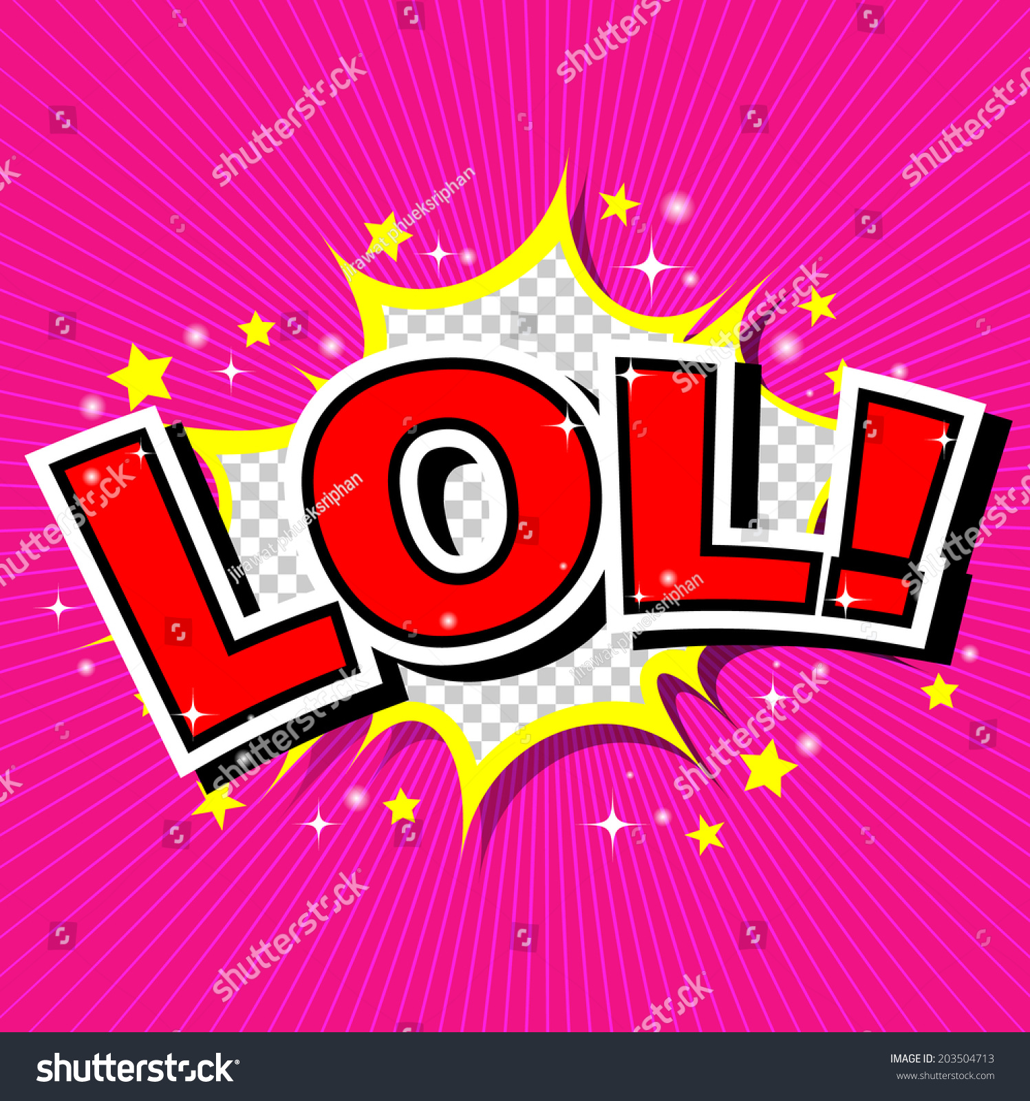 Lol Comic Speech Bubble Cartoon Stock Vector (Royalty Free) 203504713 ...