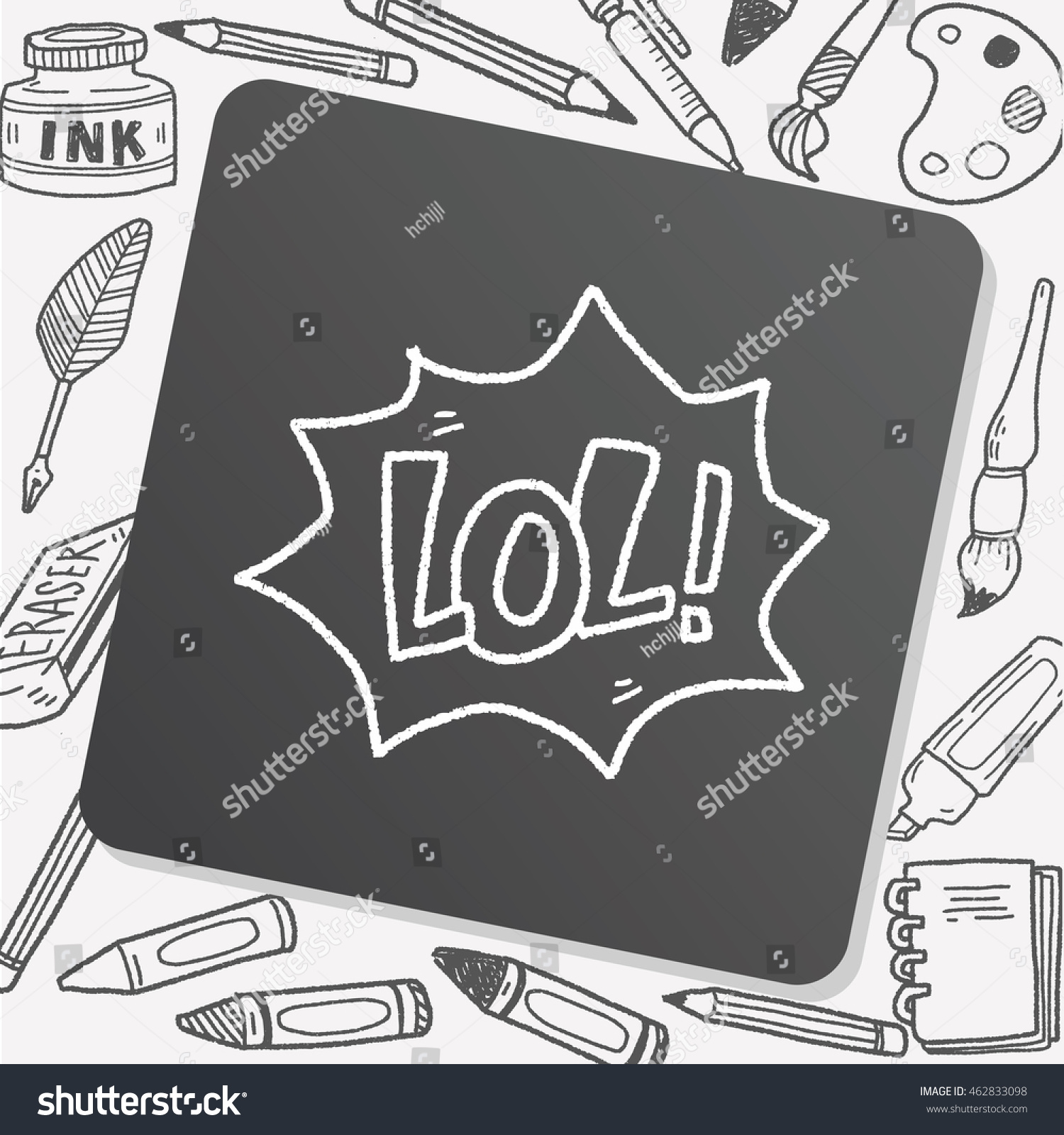 Lol Doodle Stock Vector (Royalty Free) 462833098