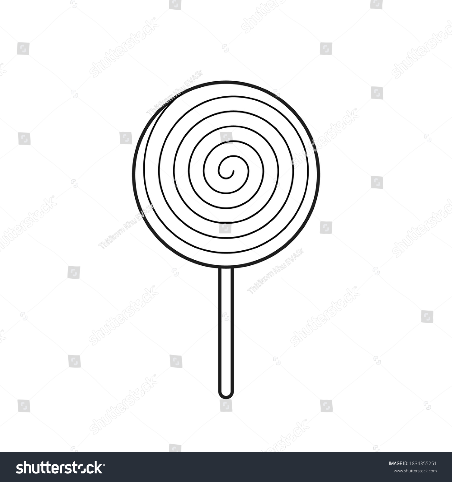 Lollipop Line Art Icon Vector Eps10 Stock Vector (Royalty Free ...