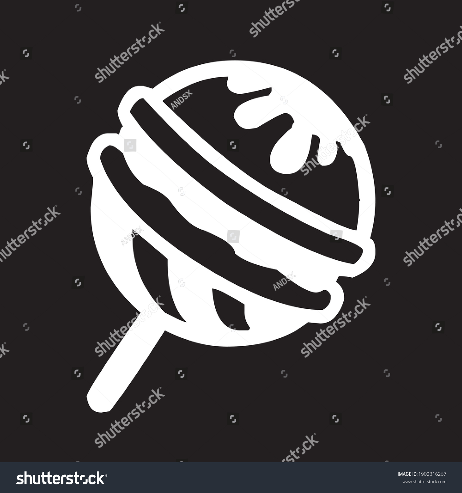 Lollipop Handle Simple Vector Stock Vector (Royalty Free) 1902316267