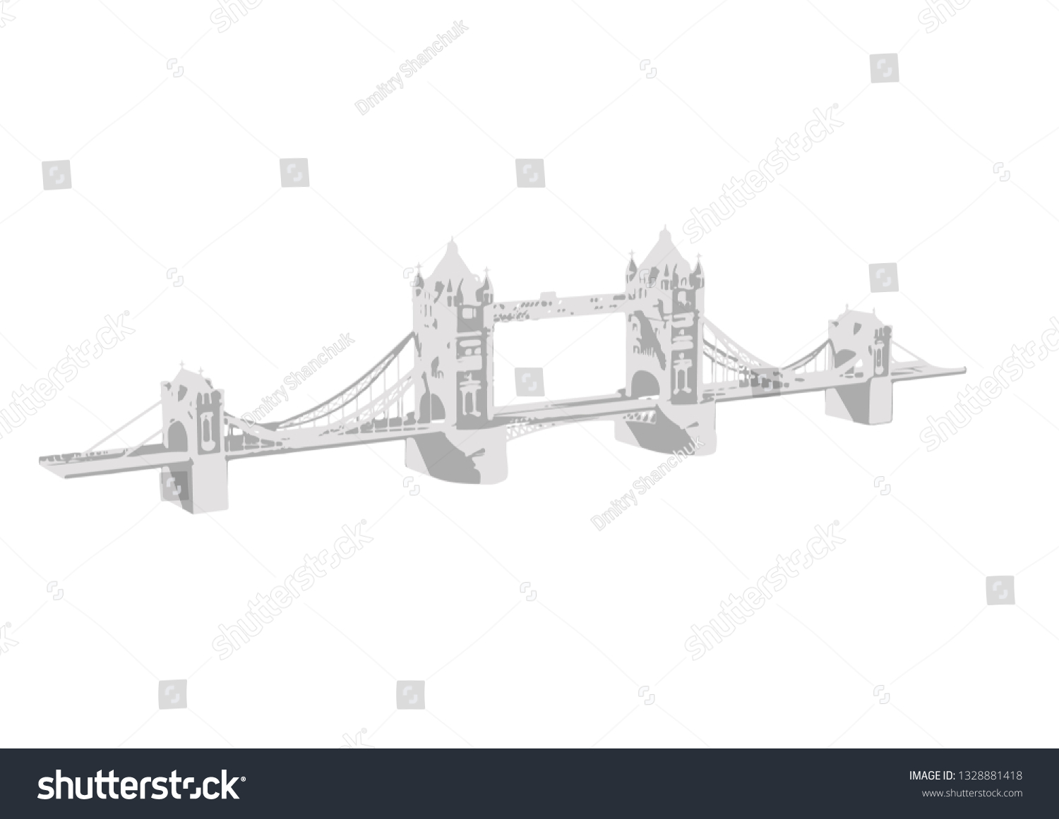 London Bridge Vector Stock Vector (Royalty Free) 1328881418 | Shutterstock
