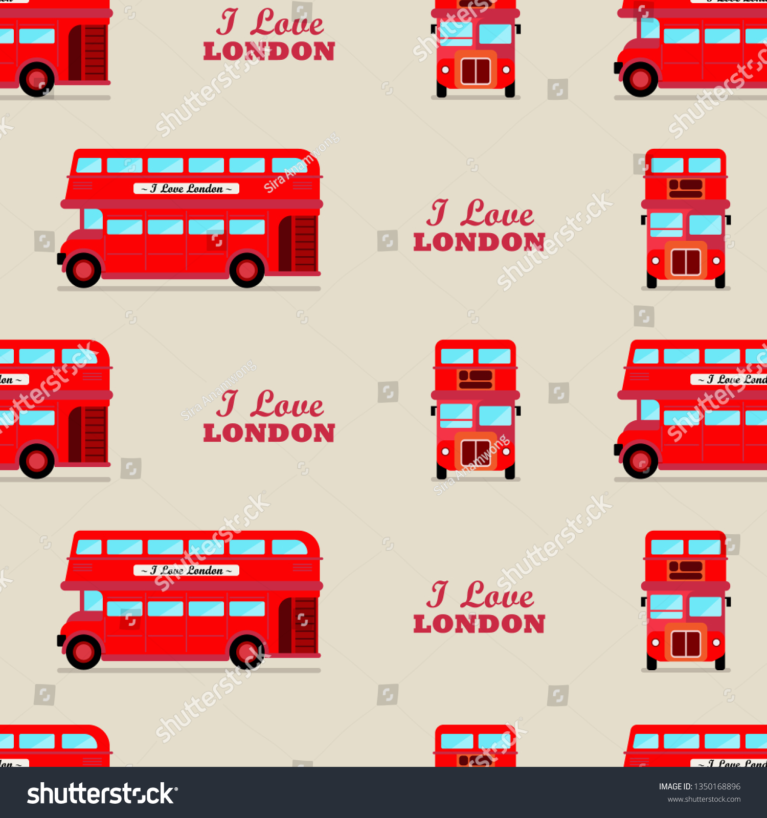London City Bus Seamless Pattern Vector Stock Vector (Royalty Free ...