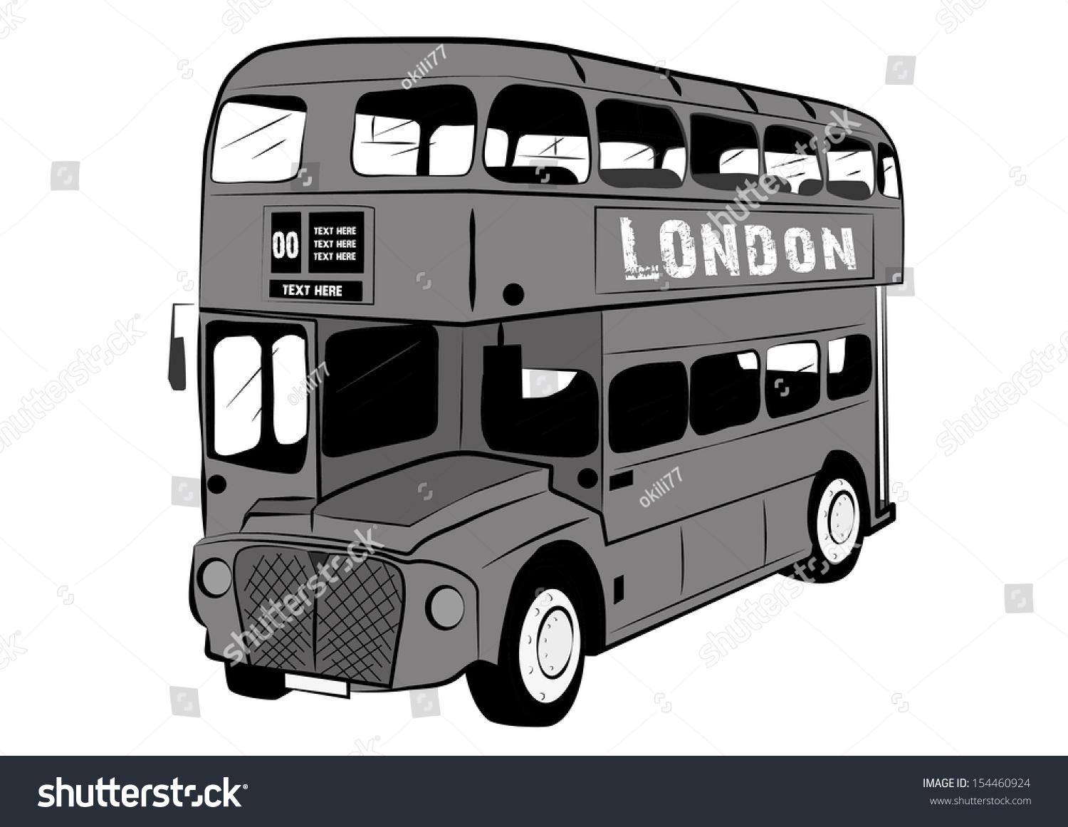 London Double Decker Bus Vector Stock Vector (Royalty Free) 154460924