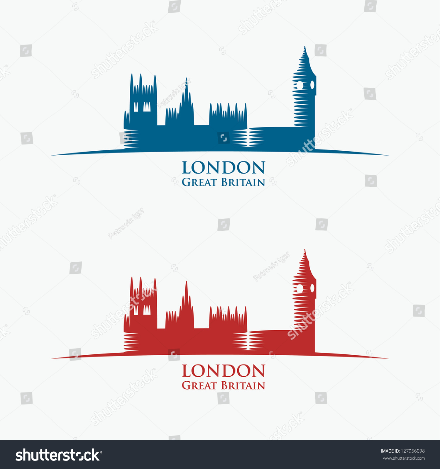 London Label Vector Illustration Stock Vector (Royalty Free) 127956098
