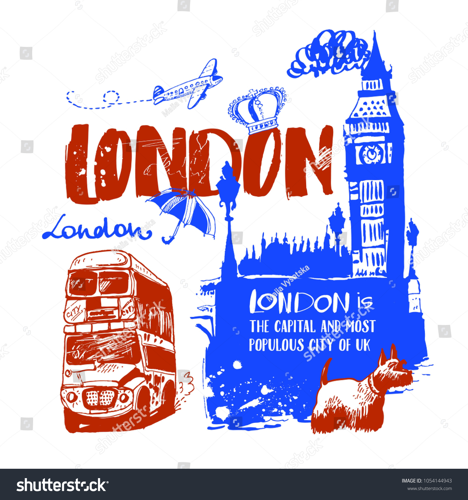 London Vector Illustration Each Element On Stock Vector (Royalty Free ...