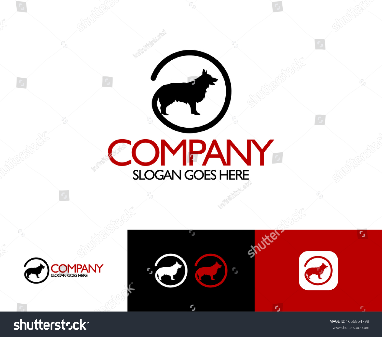 Long Dog Tail Logo Pack Stock Vector (Royalty Free) 1666864798 ...