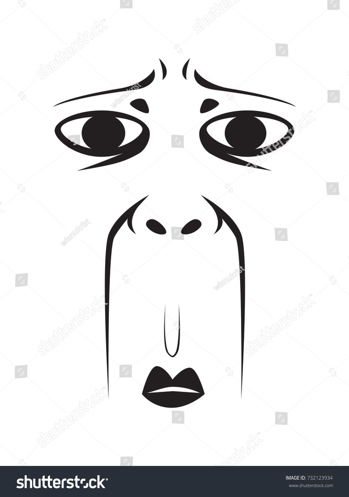 Long Face Expression Stunned: เวกเตอร์สต็อก (ปลอดค่าลิขสิทธิ์ ...