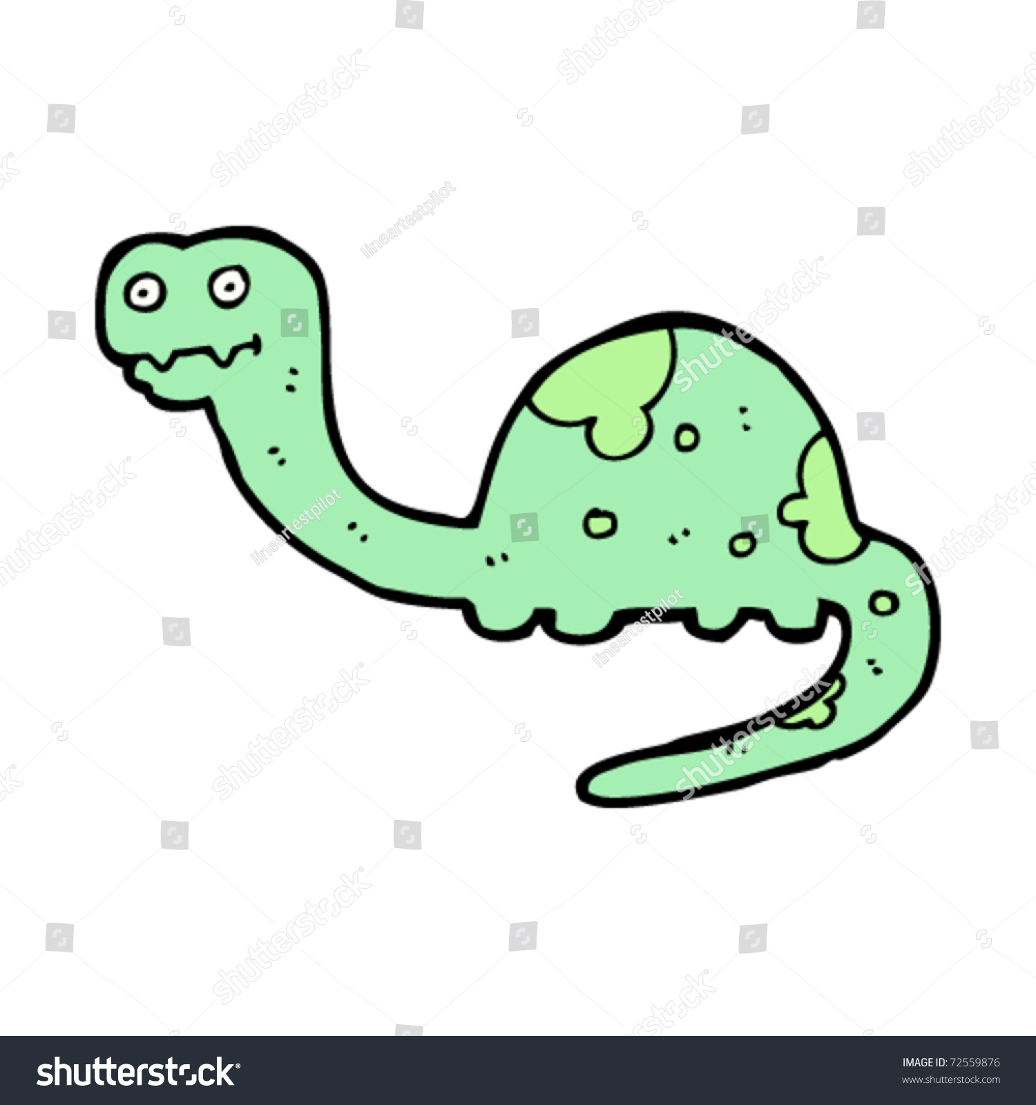 Long Necked Dinosaur Cartoon Stock Vector (Royalty Free) 72559876 ...