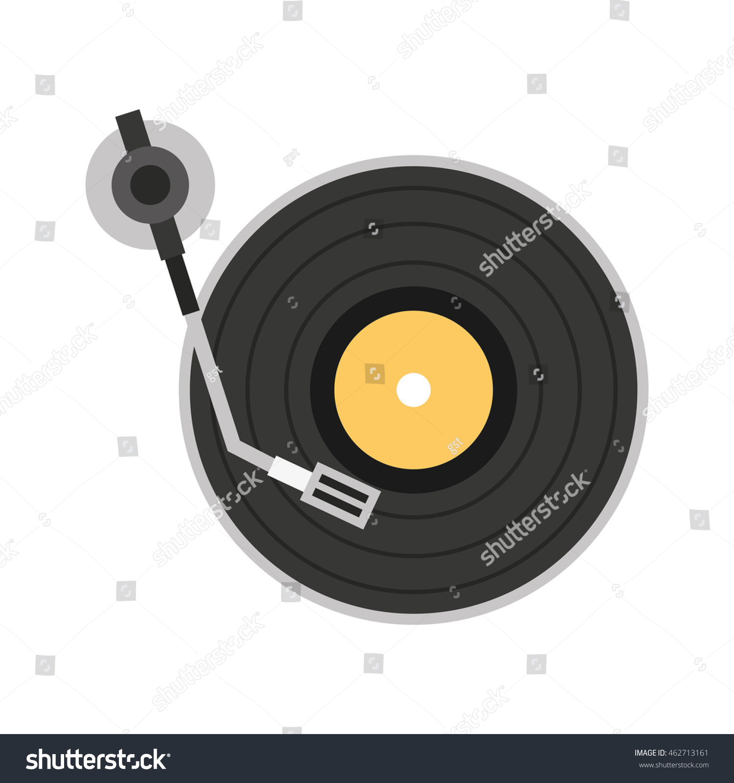 Long Play Disk Player Icon Vector Stock Vector (Royalty Free) 462713161 ...