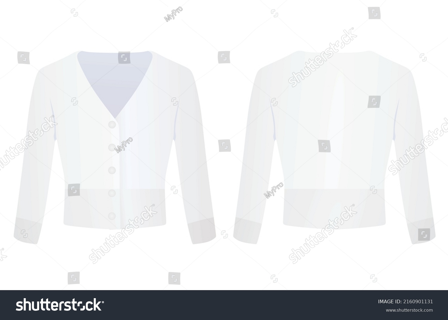 Long Sleeve White Blouse Vector Illustration Stock Vector (Royalty Free ...