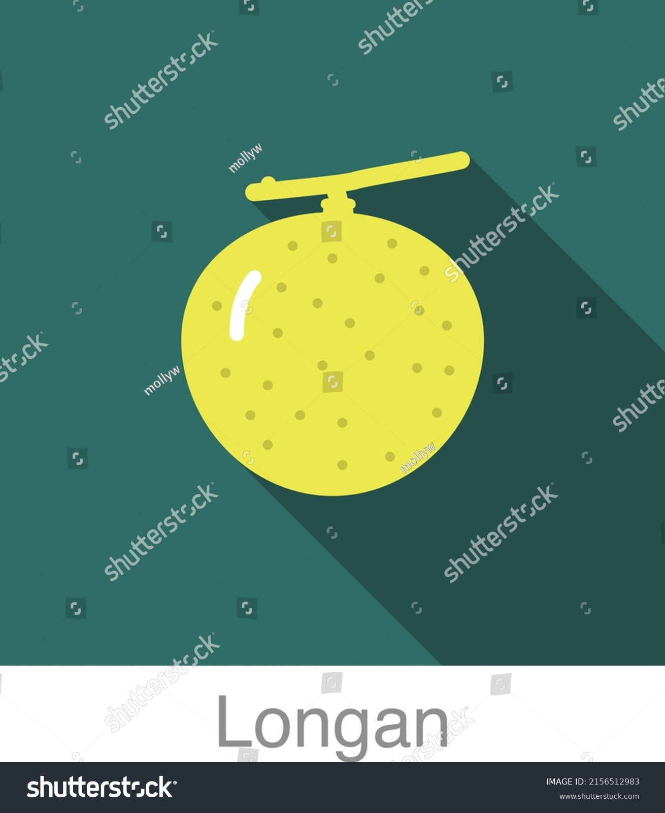 Longan Fruit Flat Icon Vector Illustration Stock Vector (Royalty Free) 2156512983 | Shutterstock