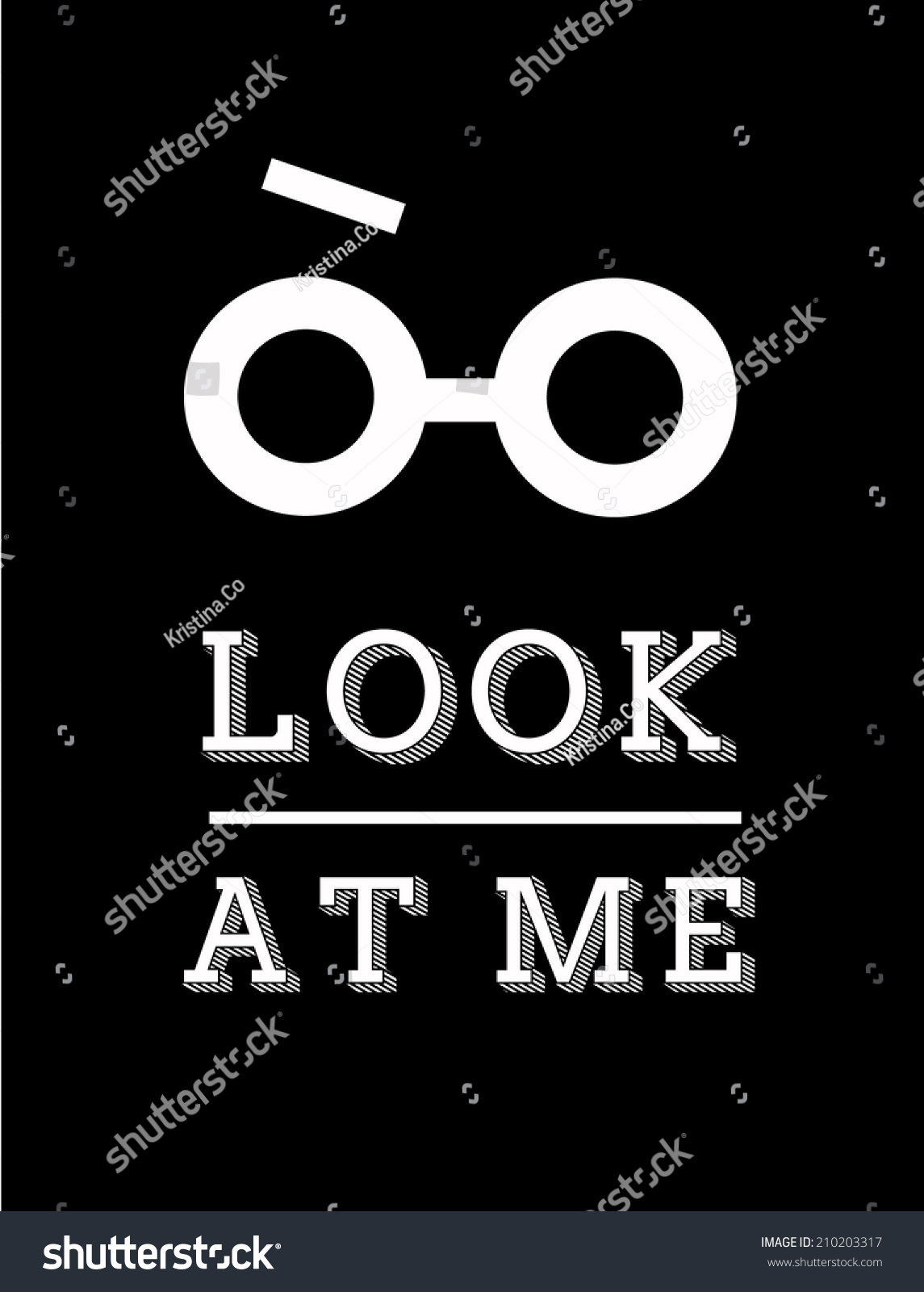 Look Me Poster Stock Vector (Royalty Free) 210203317 | Shutterstock