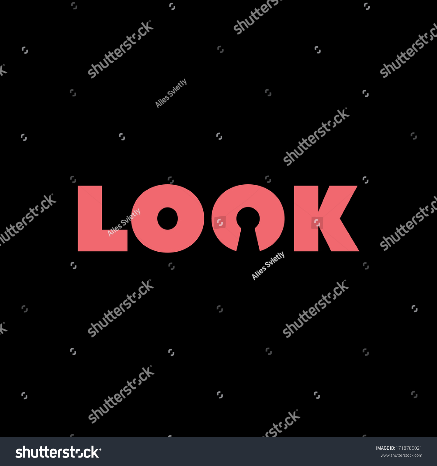 Looklock Creative Idea Logo Design Stock Vector (Royalty Free) 1718785021