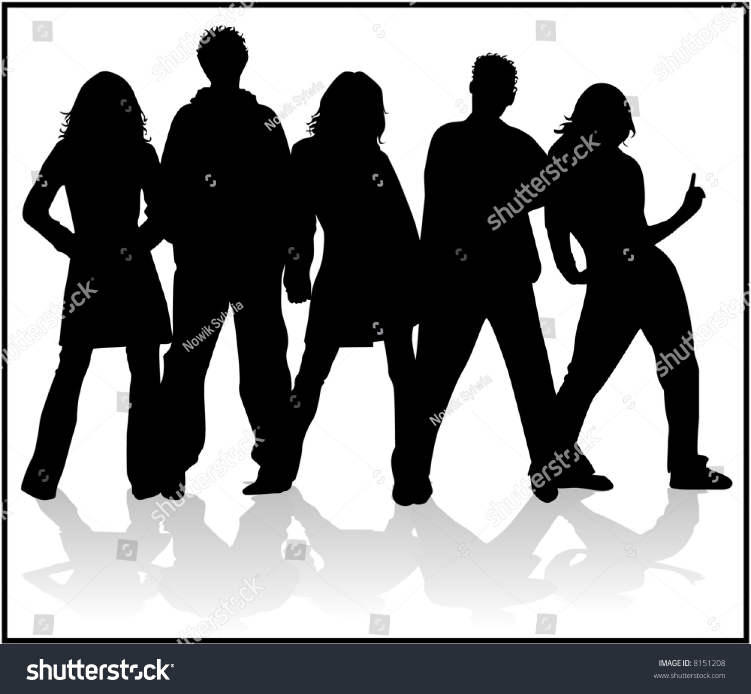Looking Forward People , Vectors Silhouettes - 8151208 : Shutterstock