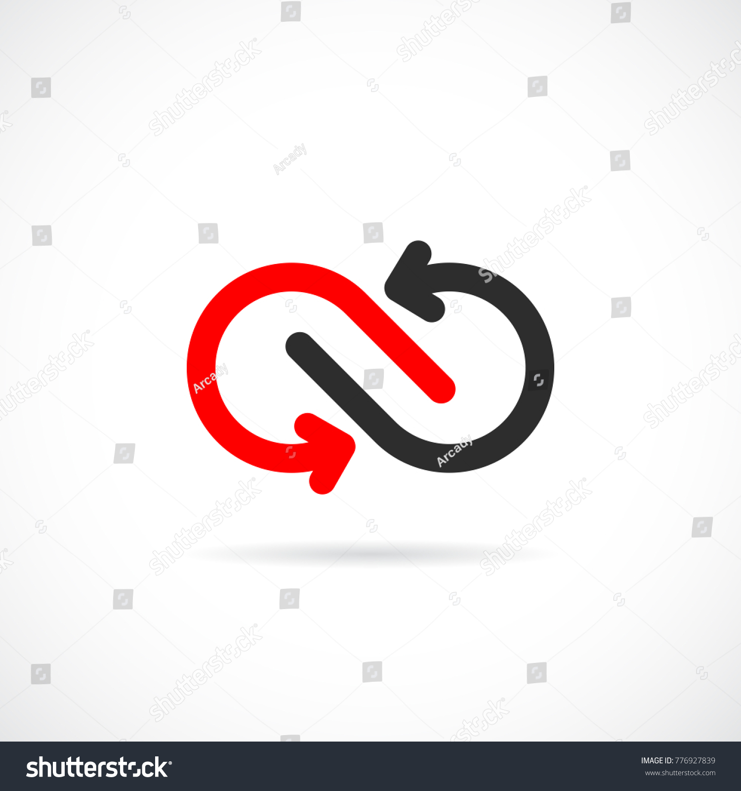Loop Arrows Vector Logo Design Isolated Stock Vector (Royalty Free ...